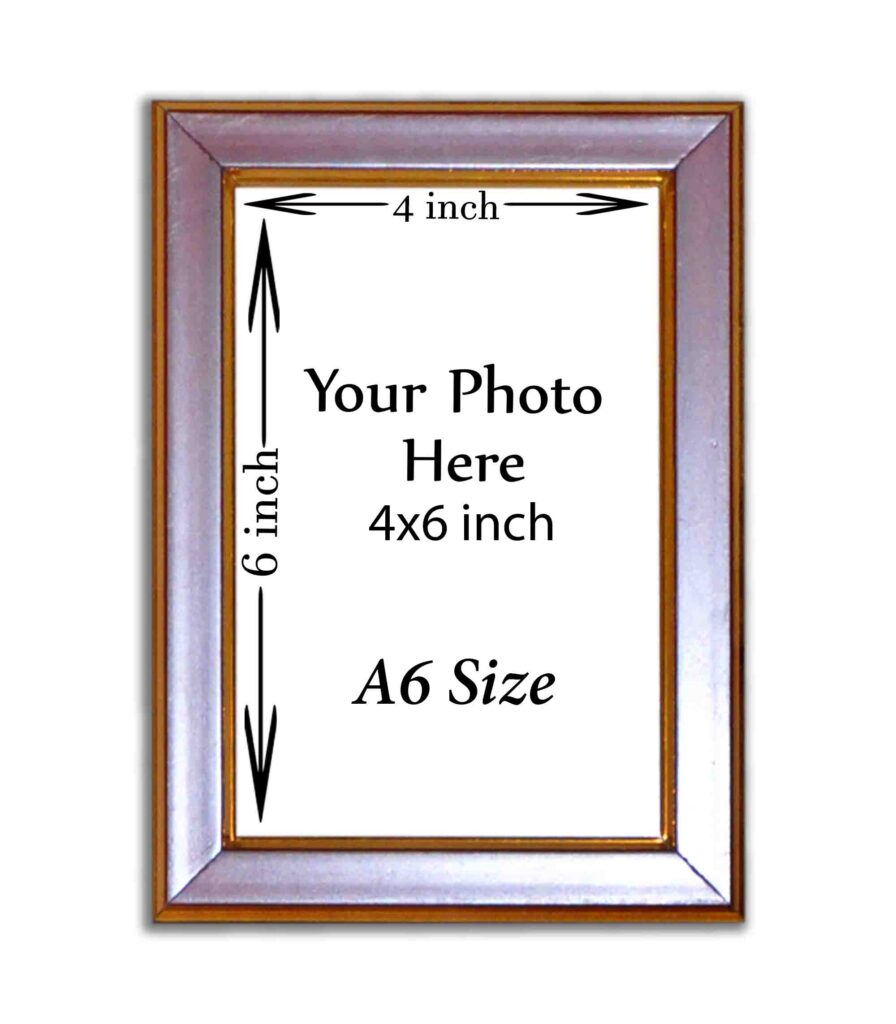 A6 Size (4x6 inch) Frame With Photo Print ( Brown Frame ) - Anand Gifts