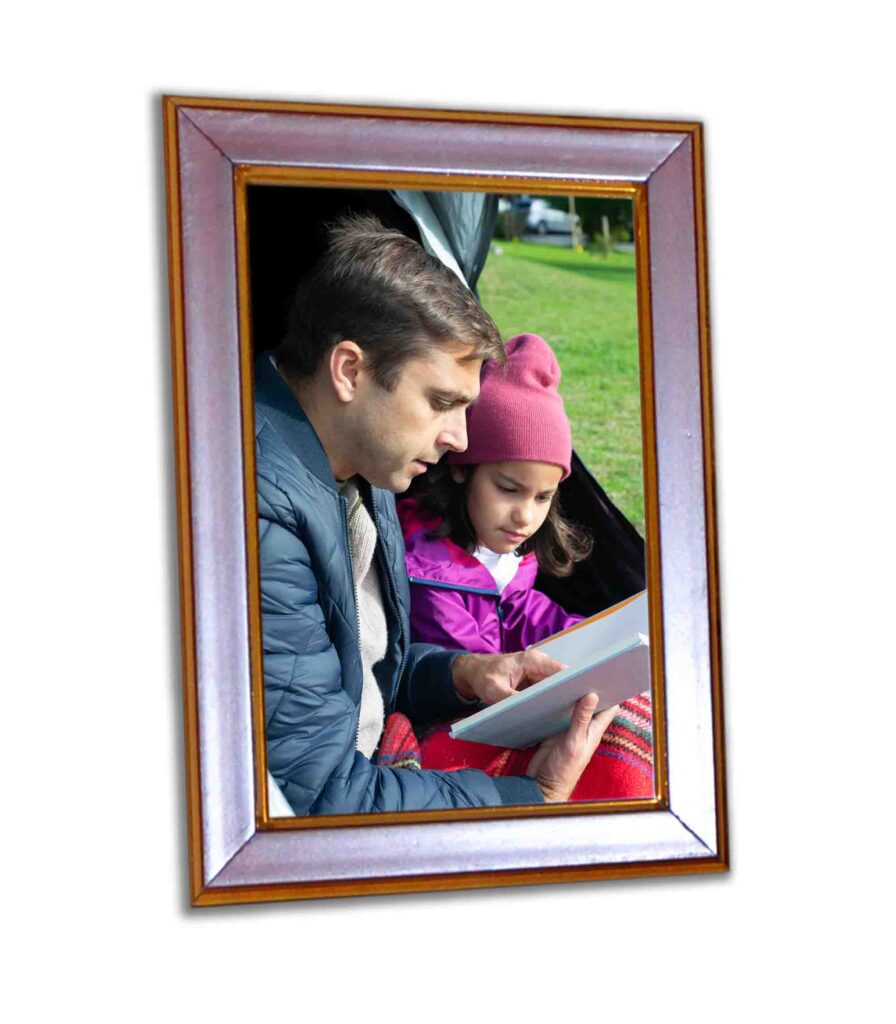 A6 Size (4x6 inch) Frame With Photo Print ( Brown Frame ) - Anand Gifts